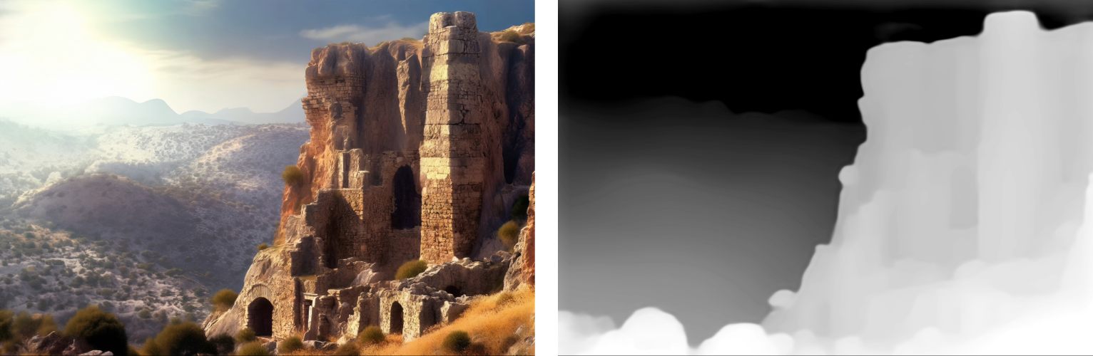 ZoeDepth: AI for 3D Matte Paintings and Set Extensions